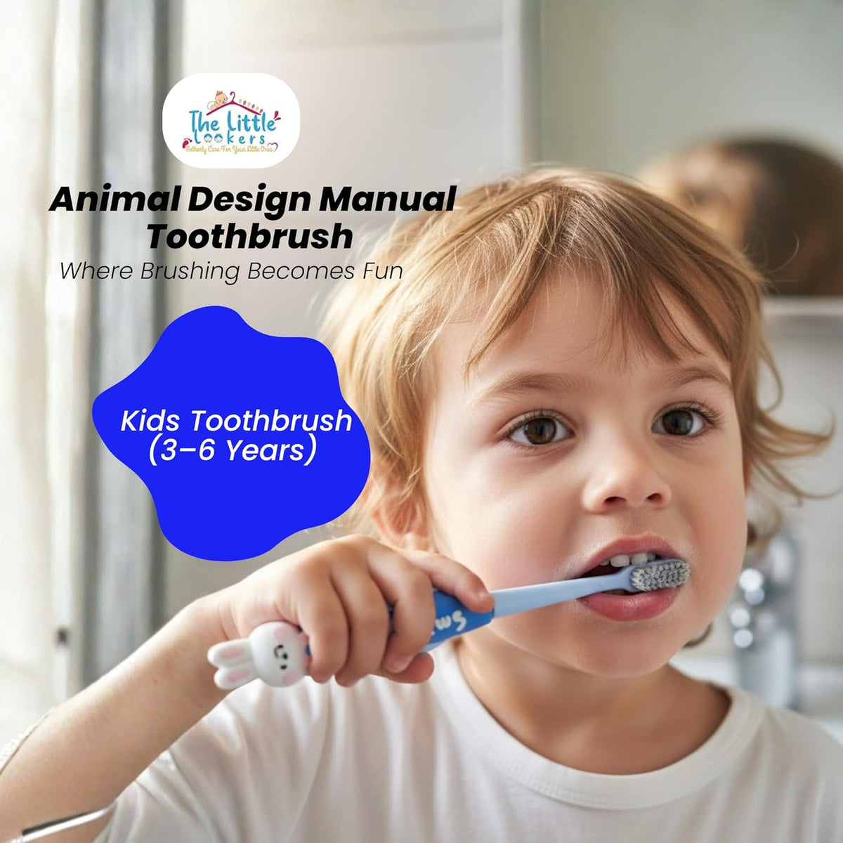 THE LITTLE LOOKERS Cartoon Toothbrush | Soft Bristles for Gentle Clean ...